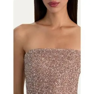 Alice + Olivia Cosette Sequined Strapless Top