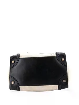Celine Luggage Bag Canvas And Leather Mini Satchel