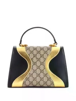 Gucci Osiride Top Handle Bag Gg Coated Canvas And Leather Small Satchel