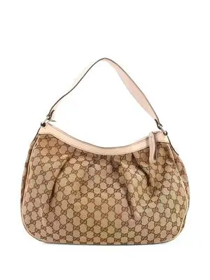 Gucci Sukey Gg Canvas With Leather Medium Hobo Bag
