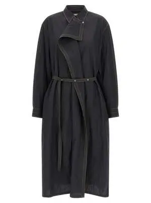 LEMAIRE Asymmetrical Shirt' Dress - Gray