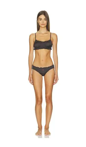 Free People X Intimately Fp Sleigh All Day Scrunch Underwear In Chocolate