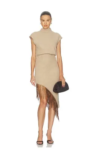 Saylor Senna Dress In Brown - Camel