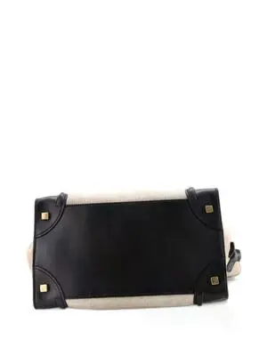 Celine Luggage Bag Canvas And Leather Mini Satchel