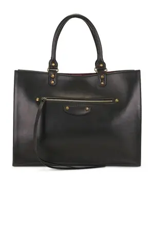 Balenciaga Le City Large Sleek Tote Bag In Black