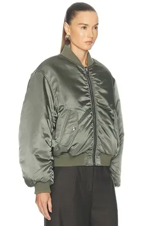 AGOLDE Frankie Reversible Bomber In Green