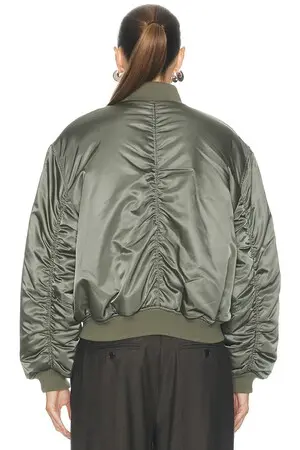 AGOLDE Frankie Reversible Bomber In Green