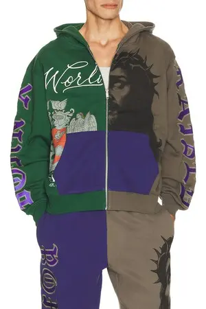 BORN X RAISED Mashup Zip-up Hoodie