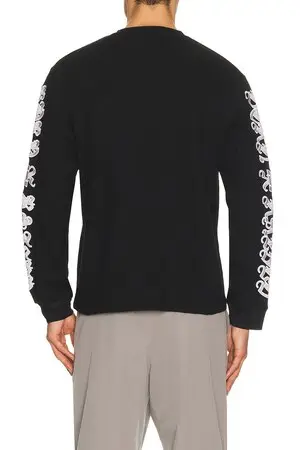 BORN X RAISED Gothic Embroidered Waffle Thermal