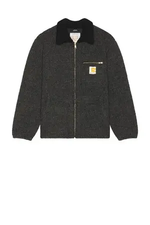 RICE NINE TEN Home Made Knitting Detroit Jacket In Grey