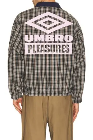 PLEASURES X Umbro Diamonds Reversible Blouson Jacket In Blue