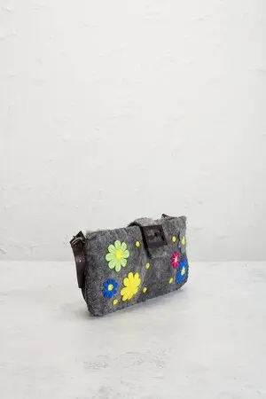 Fendi Floral Embroidered Shoulder Bag