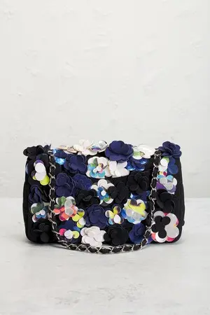 Chanel Neoprene Camellia Flap Bag