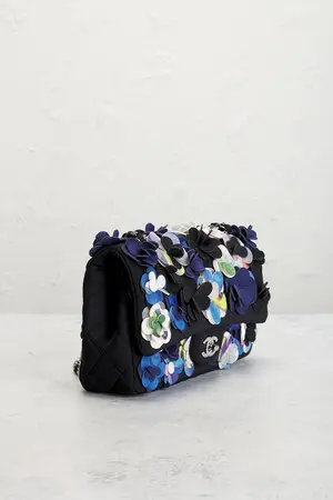 Chanel Neoprene Camellia Flap Bag