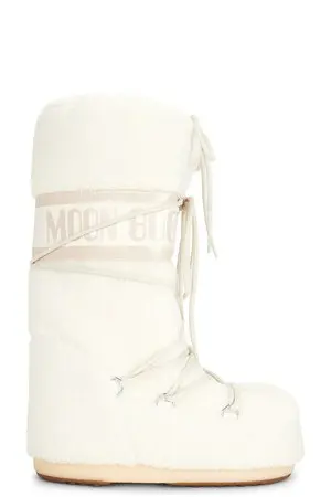 Moon Boot Icon Fleece Boot In Beige