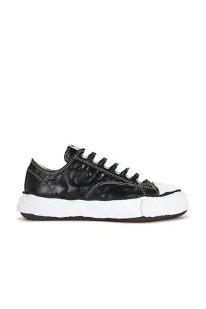 Mihara Yasuhiro Peterson23 Wrinkled Leather Lowtop Sneakers - Black