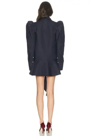 HELSA Madeleine Dress In Heavy Poplin - Navy