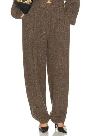 HELSA Dosela Fleck Knit Pant In Brown