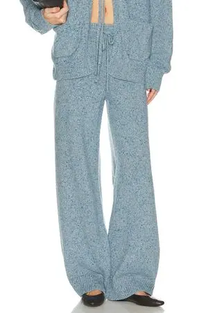 HELSA Paxton Fleck Knit Pant In Blue