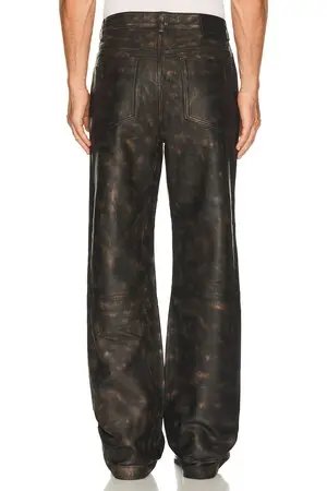 WON HUNDRED Genoa Leather Pants In Brown