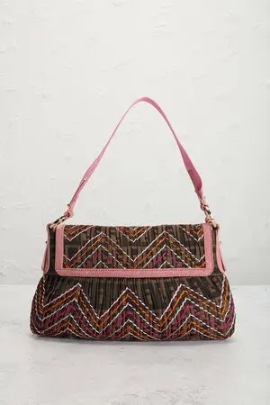 Fendi Zucca Chef Shoulder Bag In Pink