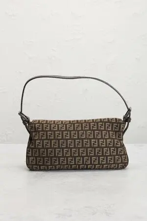 Fendi Zucchino Baguette Shoulder Bag