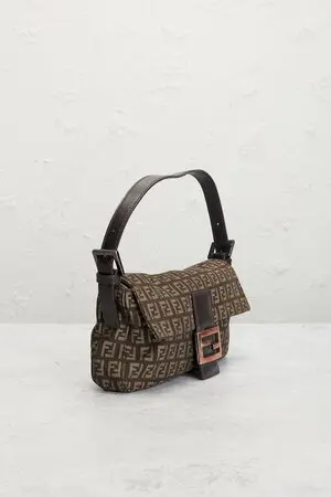 Fendi Zucchino Baguette Shoulder Bag