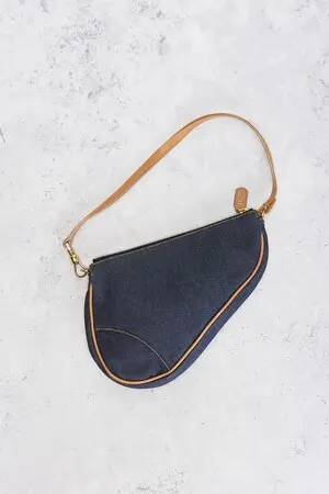 Dior Denim Vintage Saddle Bag
