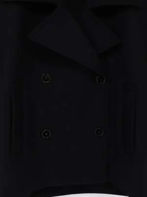Balenciaga Compact Doublewool Cocoon Peacoat