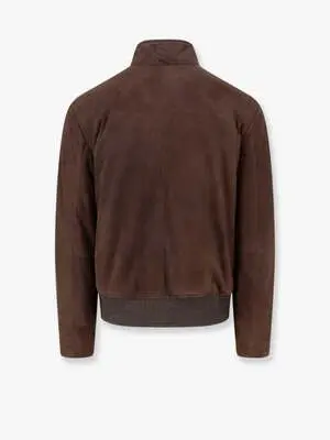 Corneliani Suede Jacket With Shearling Detail