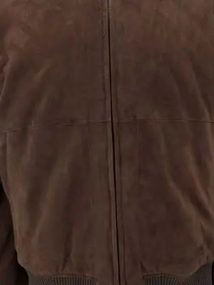 Corneliani Suede Jacket With Shearling Detail