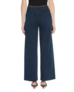 Lyssé Angelica Cotton Stretch High Waist Pintuck Denim Pants