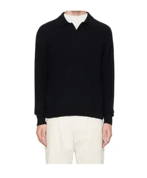 LISA YANG Rufus Knitted Polo Top
