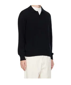 LISA YANG Rufus Knitted Polo Top