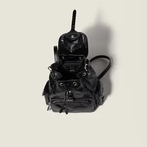 Miu Miu Shiny Leather Backpack
