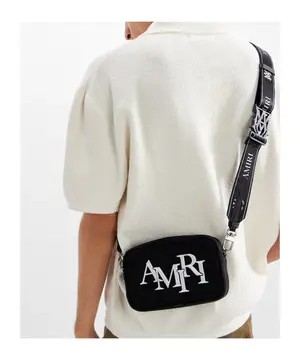 Amiri Logo Embroidered Staggered Messenger Bag