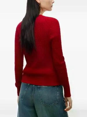 Tommy Hilfiger Cable-knit Logo-embroidered Sweater