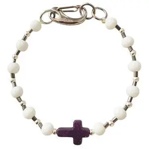 SMILLA BRAV Cross Beaded Bracelet - Silver