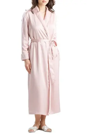 Natori Satin Plush Long Robe - Prs