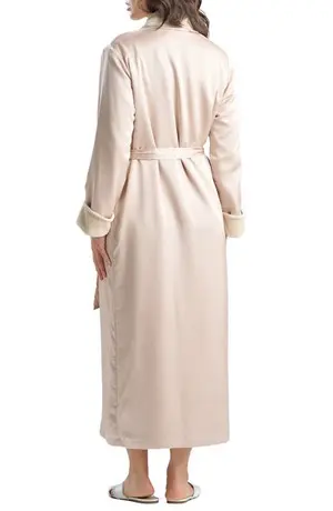 Natori Satin Plush Long Robe - Whe