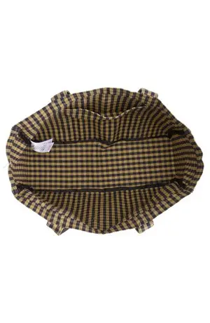 DAMSON MADDER Organic Cotton Gingham Canvas Tote
