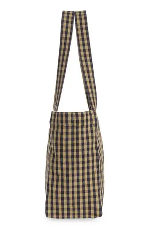 DAMSON MADDER Organic Cotton Gingham Canvas Tote
