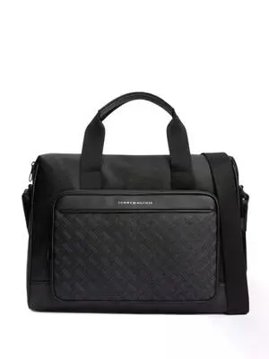 Tommy Hilfiger Basket-weave Shoulder Bag - Black