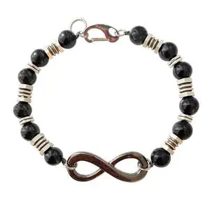 SMILLA BRAV Black Infinity Bracelet - Silver/black