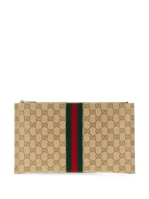Gucci Web Detail Large Pouch - Multicolor