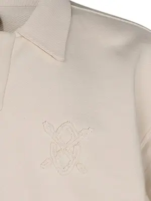 DAILY PAPER Embroidered Logo Polo-collar Sweatshirt