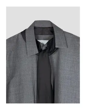 Sacai Pussy-bow Layered-detail Shirt