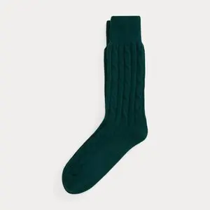 Ralph Lauren Cable-knit Wool-blend Socks - Hunter