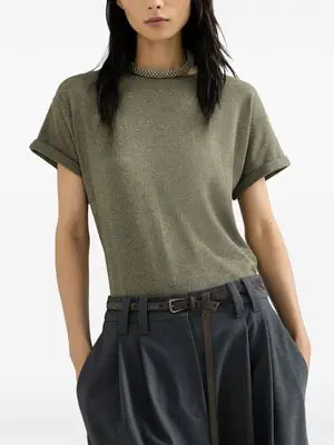 Brunello Cucinelli Cashmere Blend T-shirt - Multicolor