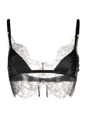 Dolce & Gabbana Lace Detail Silk Bra - Multicolor